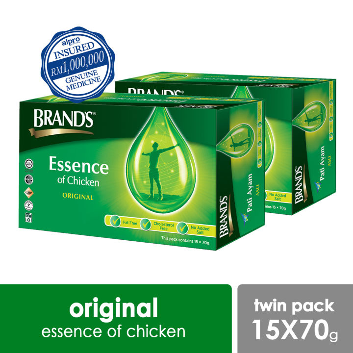 [Twin Pack] Brand's Essence of Chicken 70g x 15s (Original) | Lazada