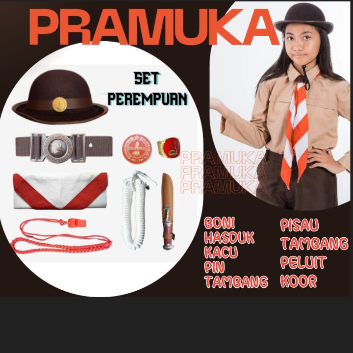 atribut pramuka lengkap anak smp sma sd jumbo kumplit putri / set ...