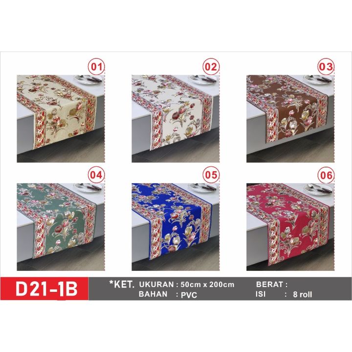 Taplak Meja Tamu Kain Tebal 50x100cm Persegi Panjang Motif Desain Elegan Aesthetic - D21-1A/1B ...