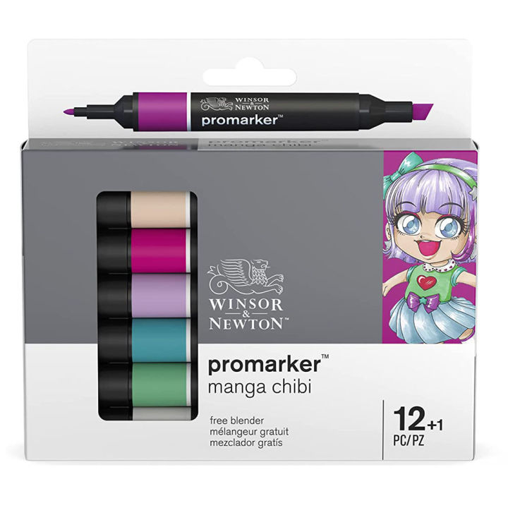 Winsor & Newton 12 colors Promarker Drawing Design Marker Double Tips ...
