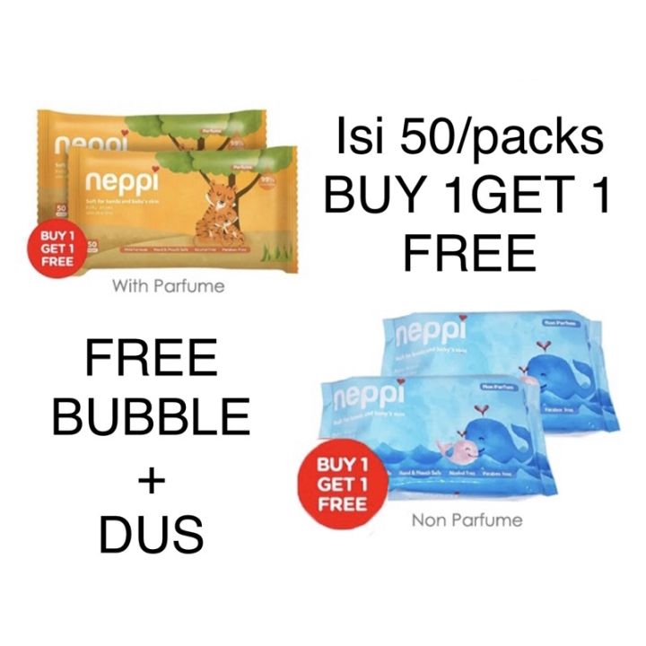 Neppi baby wipes buy 1 get 1 -PROMO Tissue basah Neppi With Parfum EXP ...