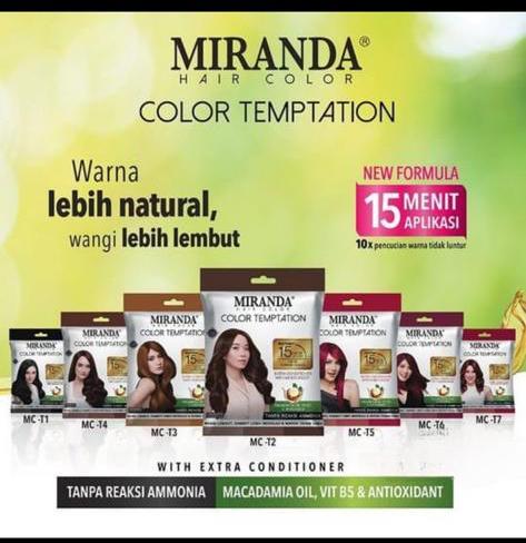 MIRANDA HAIR COLOUR TEMPTATION 20 ML - SEMIR RAMBUT SEMENTARA | Lazada ...
