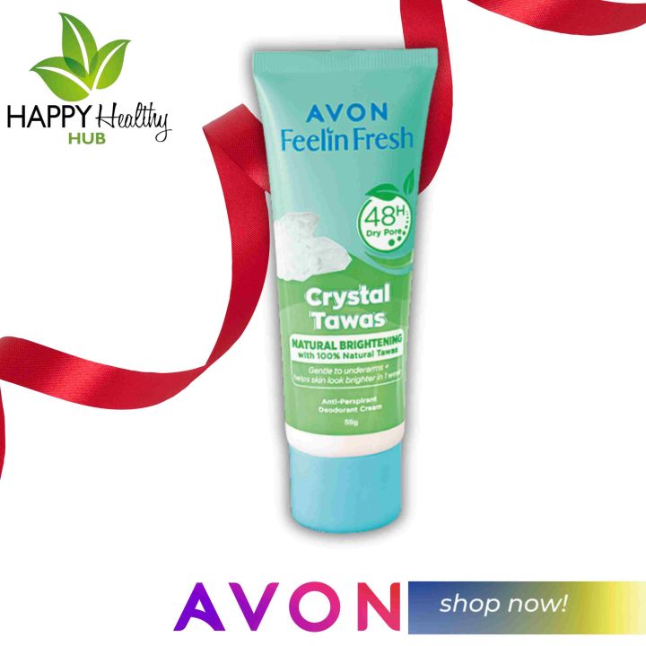 Happy Avon Feelin Fresh Quelch Whitening Crystal Tawas Anti-perspirant 55g | Lazada PH