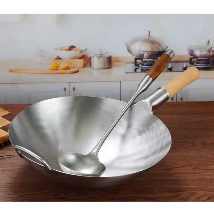 Deep Shape Wooden Handle Shanghai Steel Wok Kuali Besi 老式铁锅 | Lazada