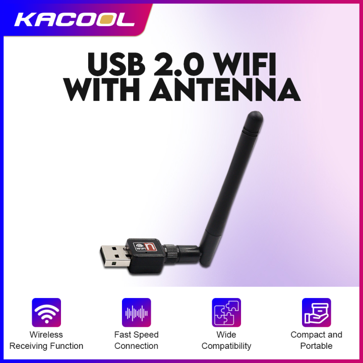 USB 150mbps 2.0 WIFI with Antenna Adapter 802.11N USB Ethernet Wireless ...