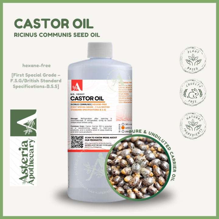 Castor Oil 250mL / 500mL / 1L (Carrier Oil / Base Oil / Beauty Oil ...