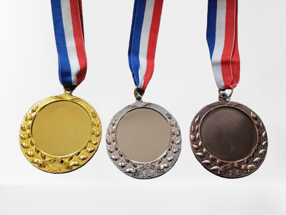 Blank Ordinary Medals Gold/Silver/Bronze 6.5cm with assorted Design ...