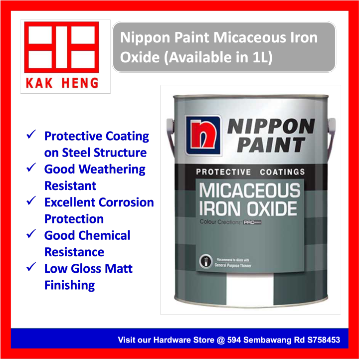 Nippon Paint Micaceous Iron Oxide (5L) Weathering Resistance Protection ...