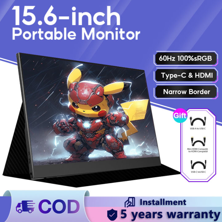 Portable Monitor 60Hz Gaming Monitor 100%sRGB For Switch/XBOX/PS4/Phone ...