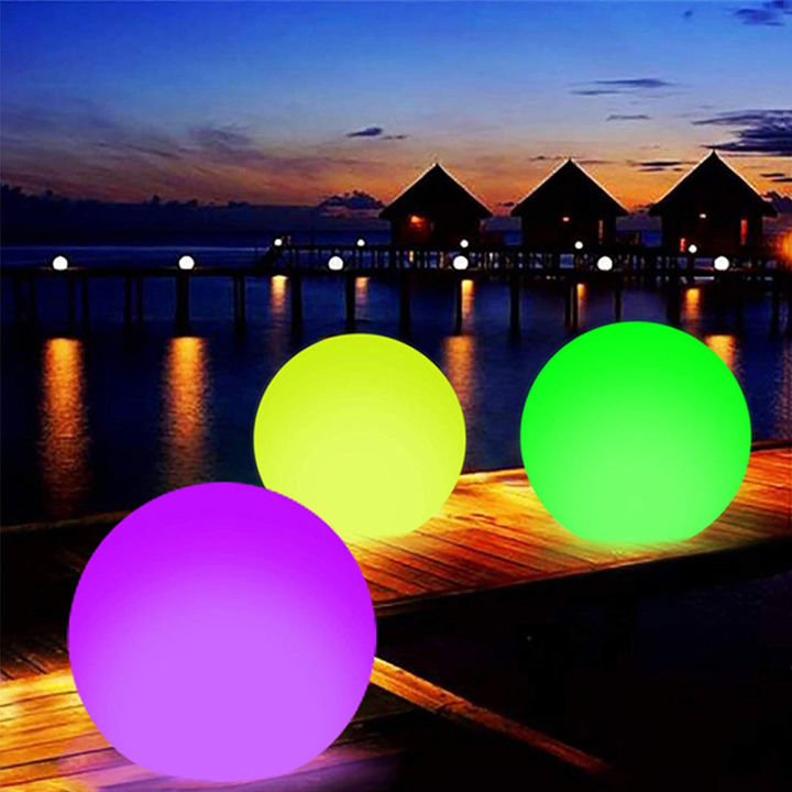 40/60cm Luminous Ball Landscape Lamps Inflatable Swimming Pool Toy LED ...