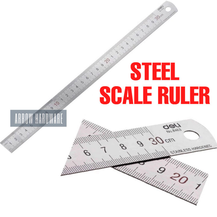 Steel Measuring Scale Ruler 30cm/40cm/50cm/60cm | Lazada PH
