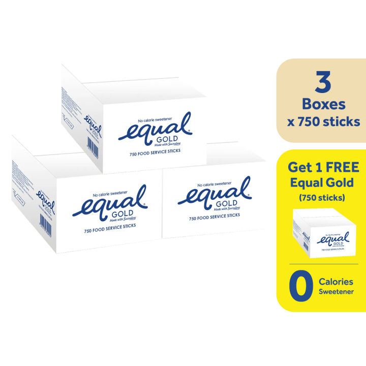 [B3G1] Buy 3 Boxes of Equal Gold 750 Sticks, Zero Calorie Sweetener ...