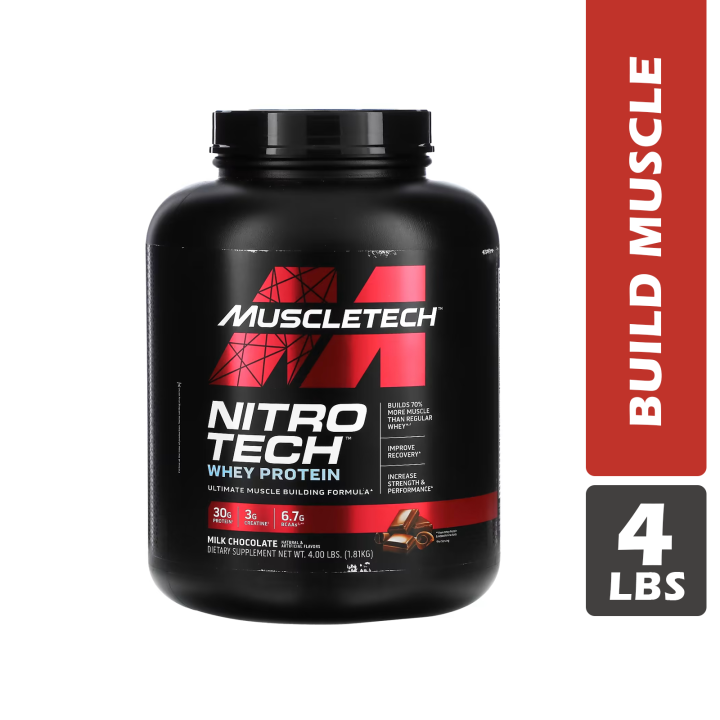 Muscletech Nitro Tech Whey Milk Chocolate 4 Lbs by Running Man | Lazada ...