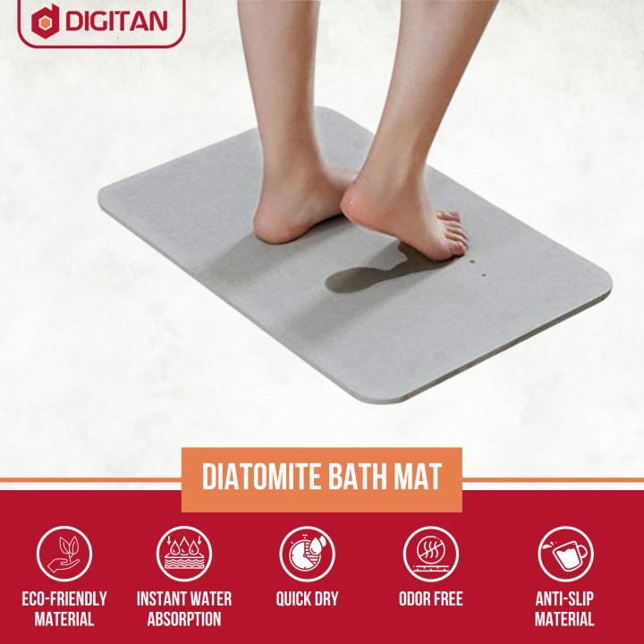 Authentic Japanese Diatomite Quick Dry Fast Absorbent Bath Mat Anti ...