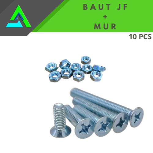 BAUT JF + MUR ( PUTIH ) M3 X 25 PAKET 10 PCS | Lazada Indonesia