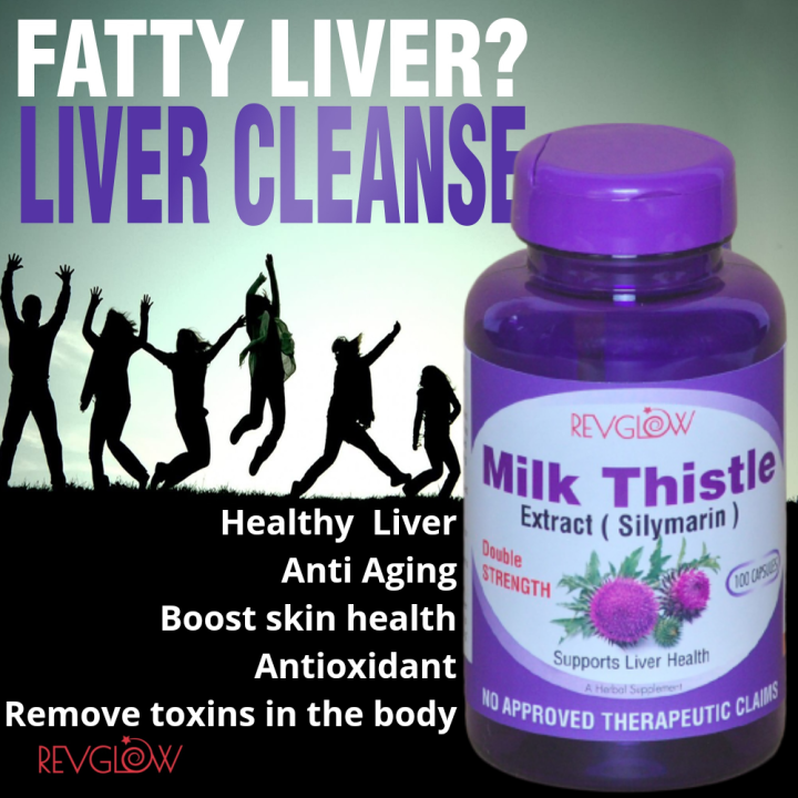 Revglow Milk Thistle Extract 400mg, 2X Strength, Silymarin, 120-caps ...