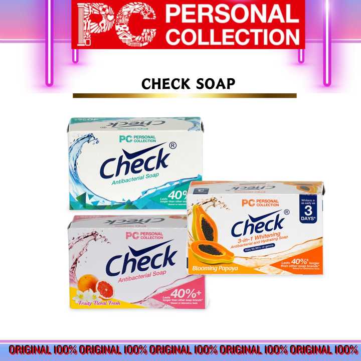 Personal Collection Check Antibacterial Soap with Moisturizer 130g ...