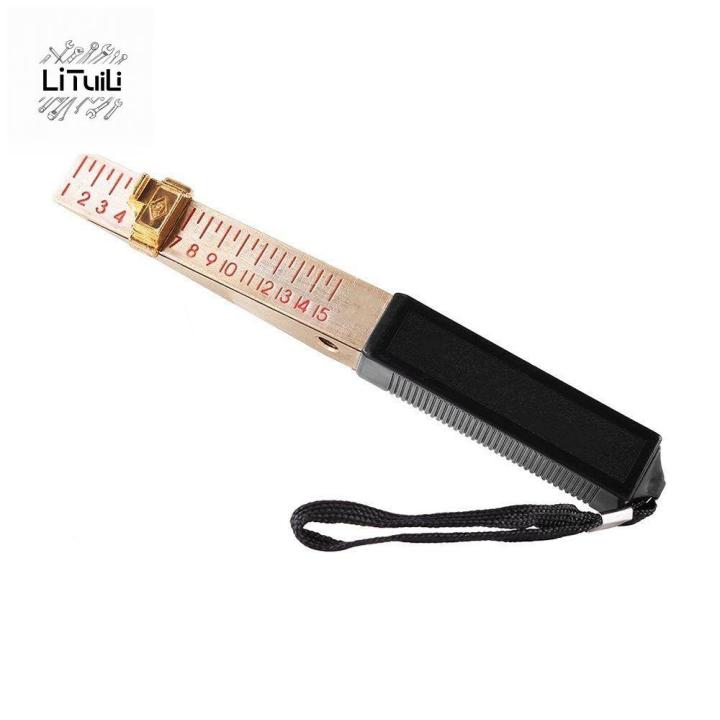 LITUILI 1-15mm House Engineer Copper Cursor Wedge Shaped Feeler Gauge ...