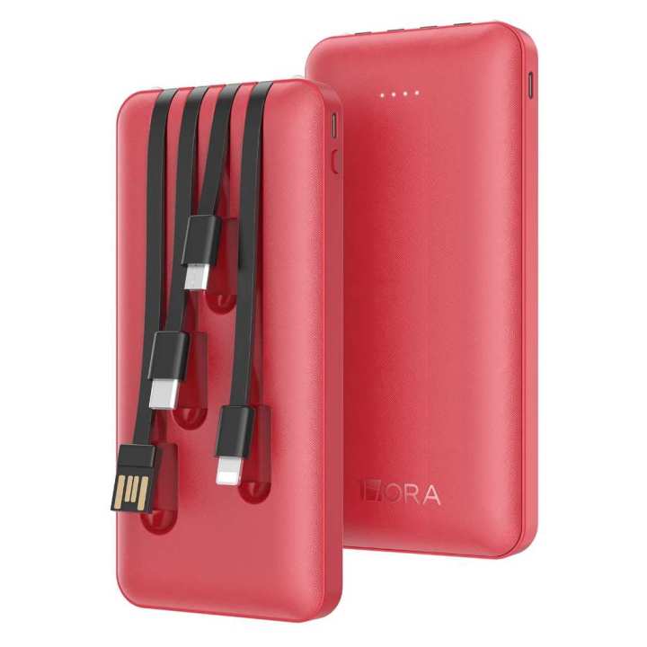 1Hora Power Bank 10000mAh Ultra Slim Portable Battery with 4 Built-in ...