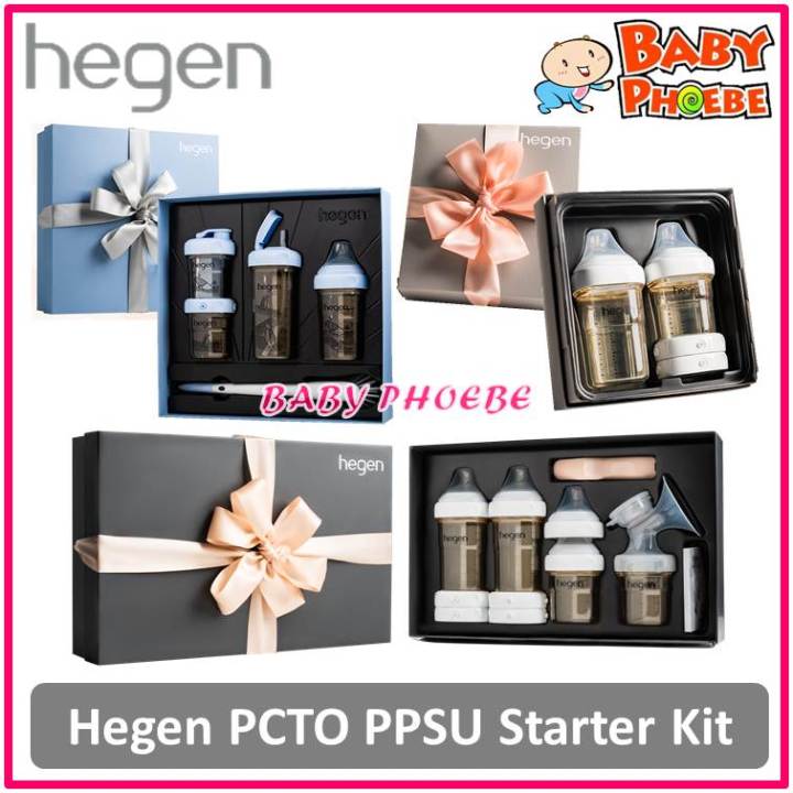 Hegen PCTO Basic Starter Kit PPSU Baby Bottle Set / Hegen PCTO Express Store Feed Starter Kit ...