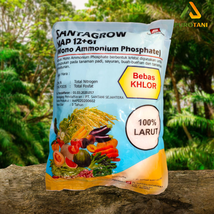 Pupuk MAP Santagrow Mono Ammonium Phosphate Santa grow 1KG MAP 12+61 ...
