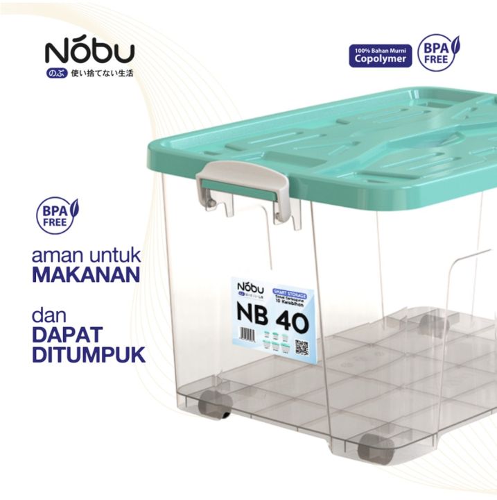 CONTAINER BOX 40 LITER KONTENER BOX 40 L ADA PENGUNCI + 4 RODA | Lazada ...