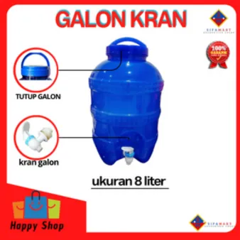 Galon Kran Air 8 Liter / Galon Kran Tebal / Galon Kran Murah | Lazada ...