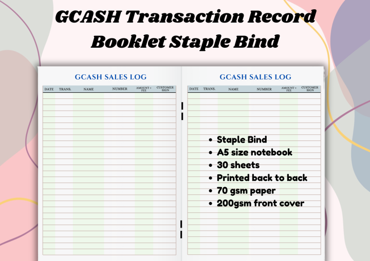 GCash Cash In Cash Out Transaction Record Notebook | Lazada PH