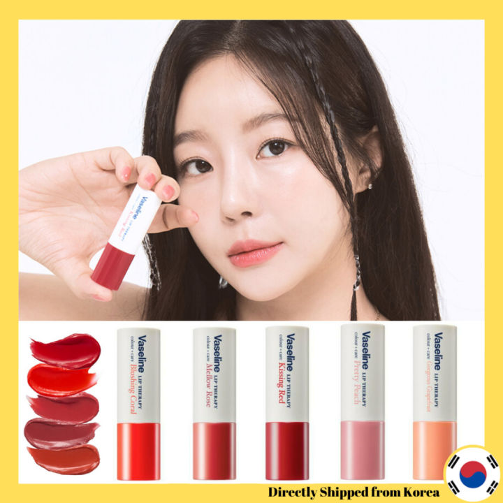 【Vaseline】 Lipstick Lip Balm Therapy Colour + Care (Lively, Moist, Soft ...