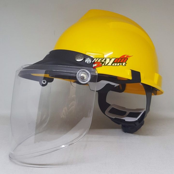 Helm APD Face Shield Pelindung Wajah Helm Proyek APD Safety Helmet ...