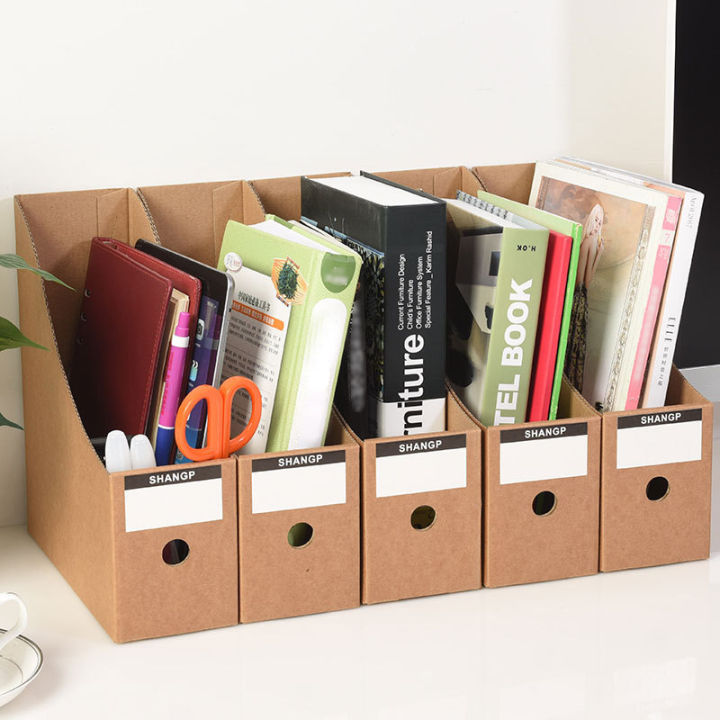 SuperHome Magazine Files Kraft Paper File Holder Cardboard Standing ...