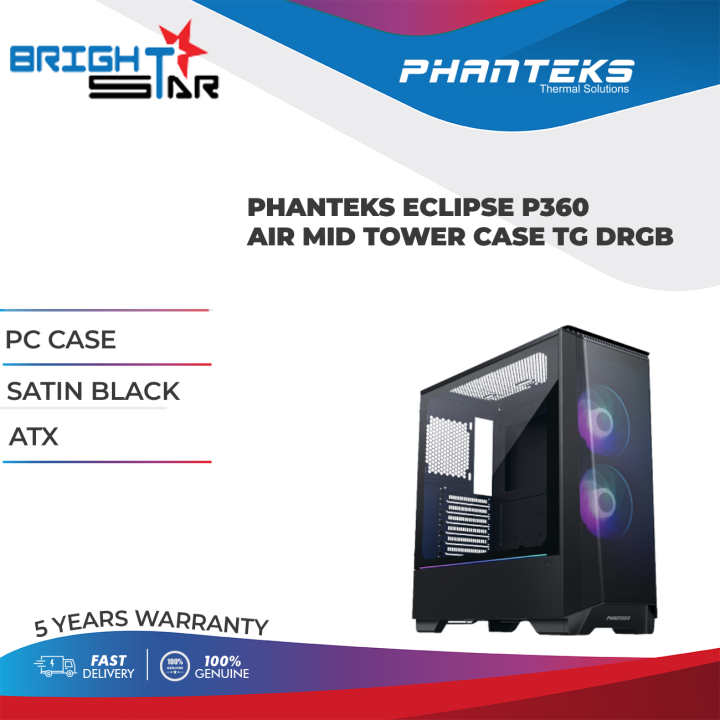 PC CASING PHANTEKS ECLIPSE P360 AIR MID TOWER CASE TG DRGB / SATIN ...