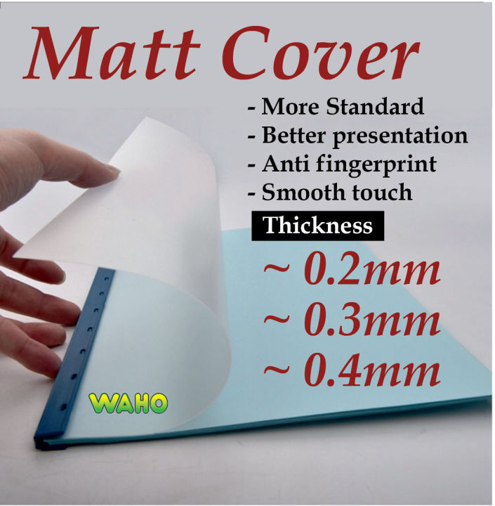 Matt PVC Cover A4 / Rigid Sheet A4 / Transparent A4 Cover / Binding ...