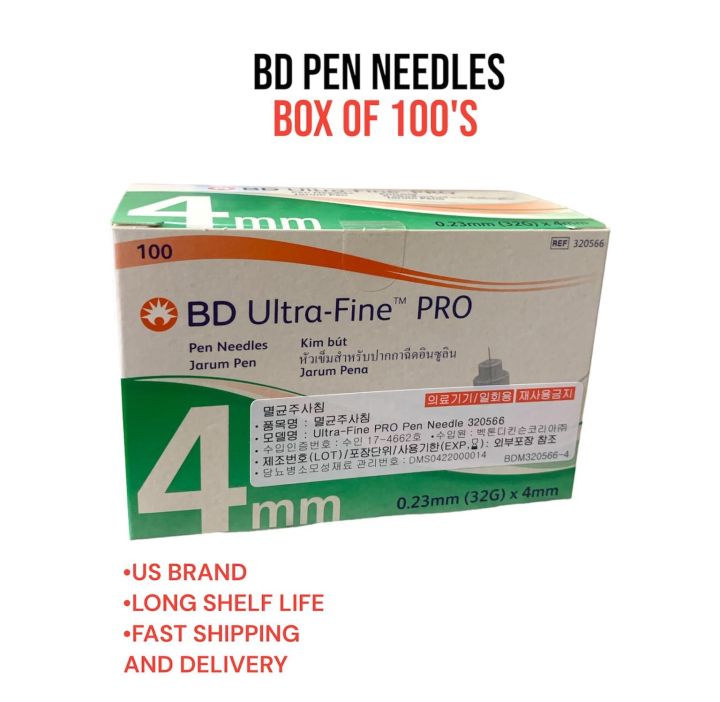 Insulin Pen Needles, BD Ultra-Fine Pen Needle PRO 0.23mm (32G) x 4mm ...