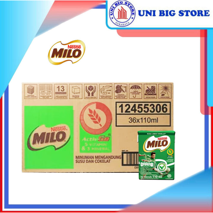 Milo Nestle Activ Go Coklat Susu UHT 110 ml x 36 pcs DUS Chocolate Milk | Lazada Indonesia