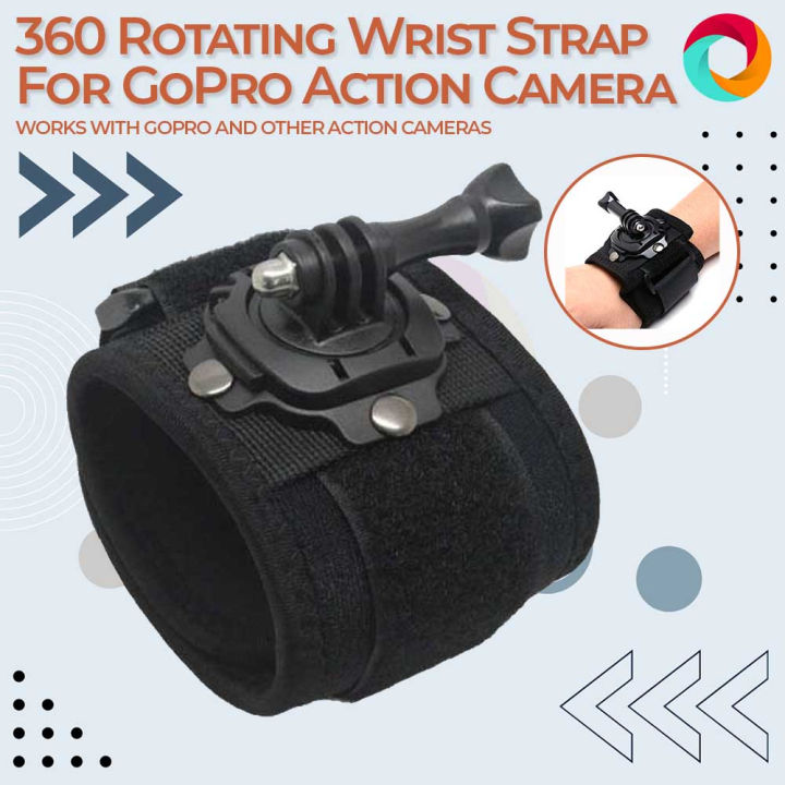360 Degree Rotating Wrist Strap for GoPro SJCAM and Yi Action Cameras ...