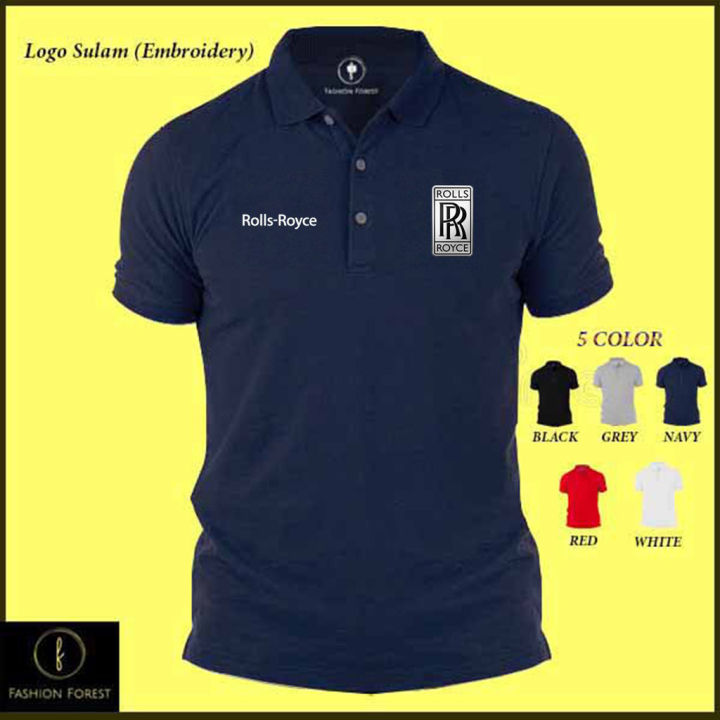 BAJU SULAM Rolls-Royce POLO Sports Cars Collar T-Shirt Polo Shirt ...
