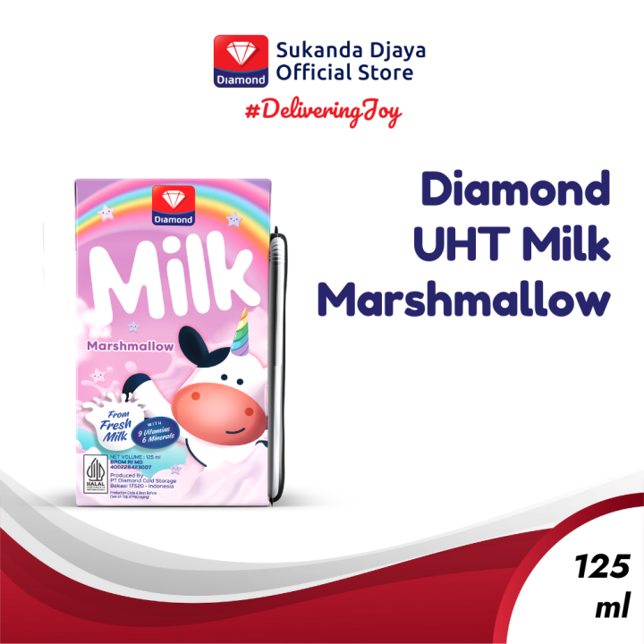 Diamond Milk Susu UHT Marshmallow 125 ML | Lazada Indonesia