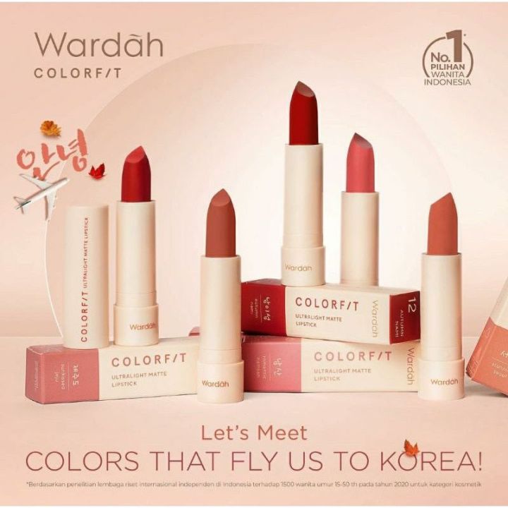 Wardah Colorfit Ultralight Matte Lipstick Halal Cosmetics Original | Lazada