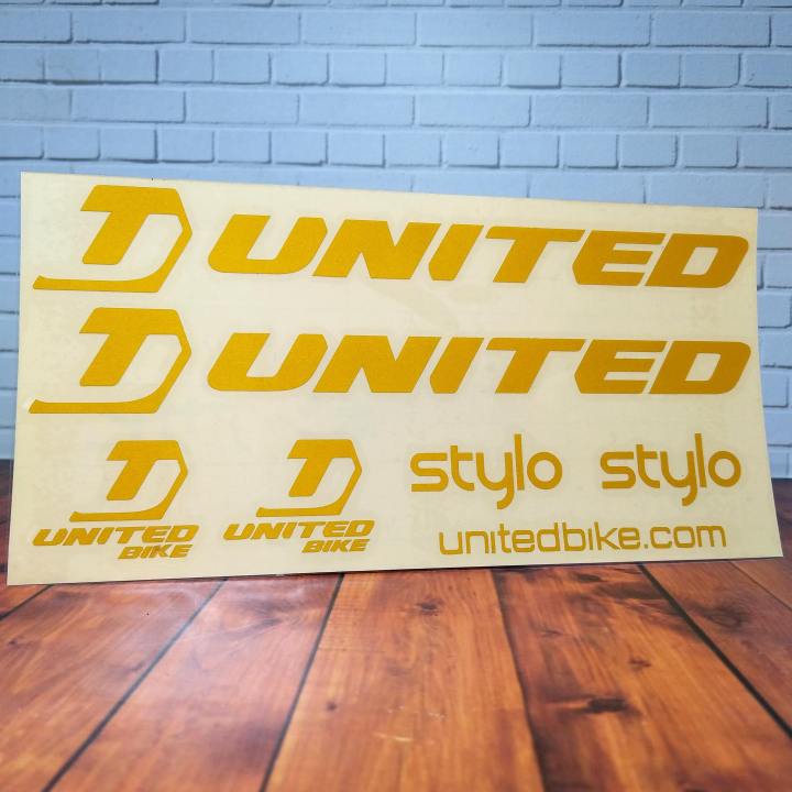 United Stylo Cutting Sticker Variasi Sepeda Lipat Gunung Olah Raga ...