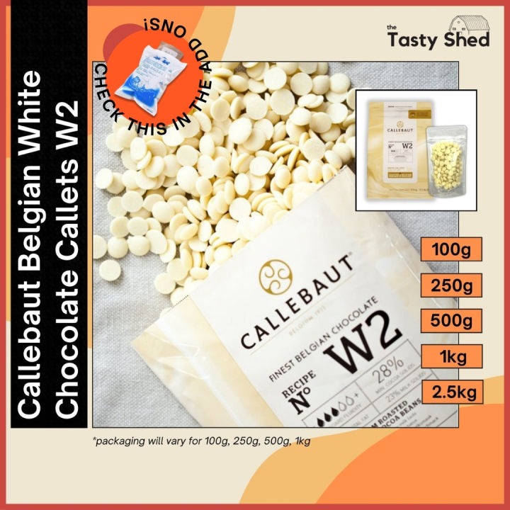 Callebaut White Belgian Chocolate Callets W2 (100g/250g/500g/1kg/2.5kg ...