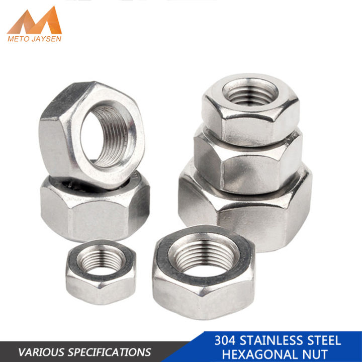 Stainless Steel 304 M1 M1.2 M1.4 M1.6 M2 M2.5 M2.6 M3 M3.5 M4 M5 M6 M8 M10 M12 Hex Hexagon Nuts ...