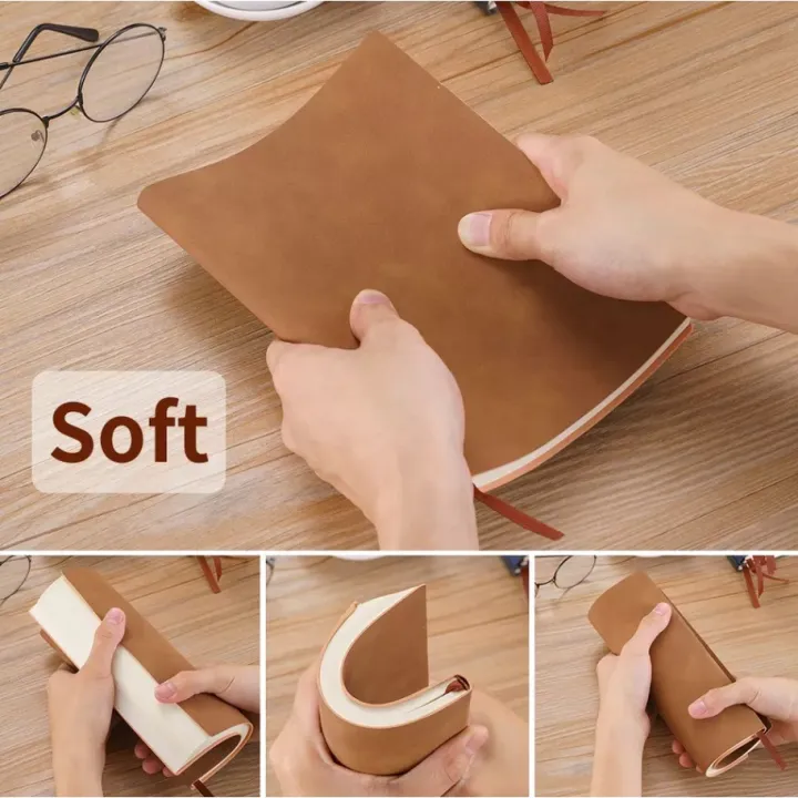 1pc A5 Soft Leather notebook 100 sheets school and office supplies ...