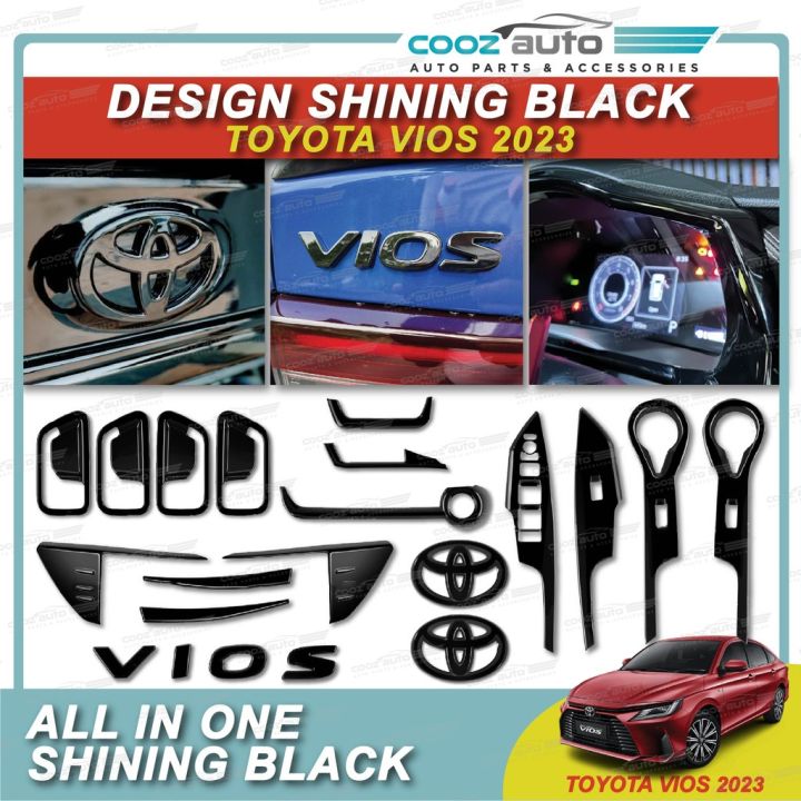 Toyota Vios NEW 2023 - 2024 Car Shining Black Handle Fuel Tank Steering ...
