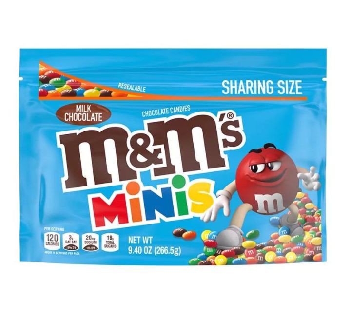 M&M's minis milk chocolate sharing size 266.5g BBF.12/2025 จาก USA ...