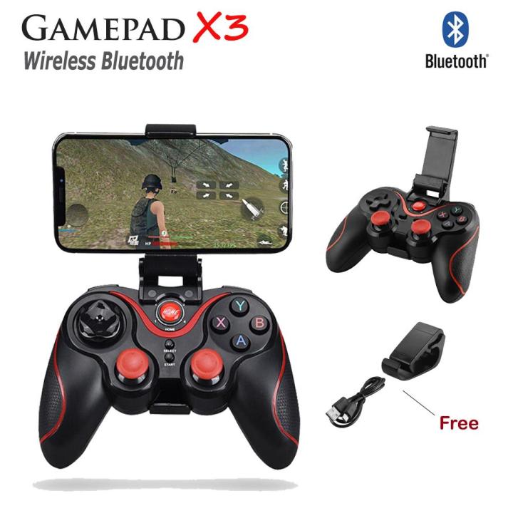 Smart Nirkabel Bluetooth Gamepad Gaming Wireless Controller X3 For Android Mobile Hitam