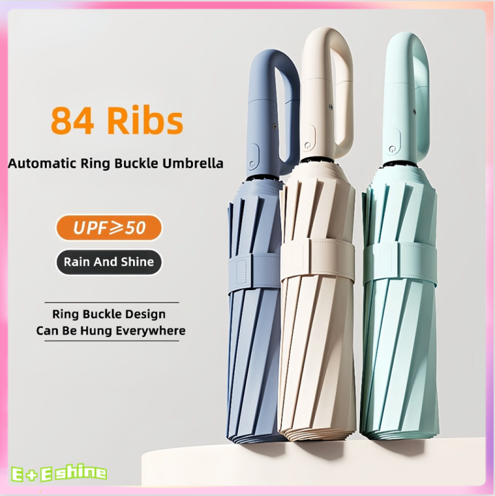 FUNPOINT Automatic Umbrella High-Quality 84 Ribs UV Storm Resistant ...