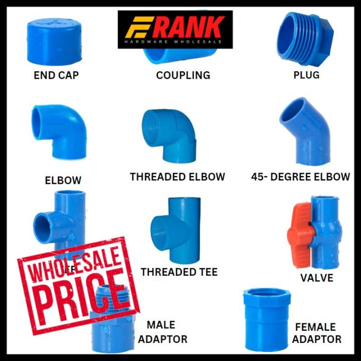 PVC Blue Fittings 1/2,3/4,1inch 20mm,25mm,32mm for water pipe Frank ...