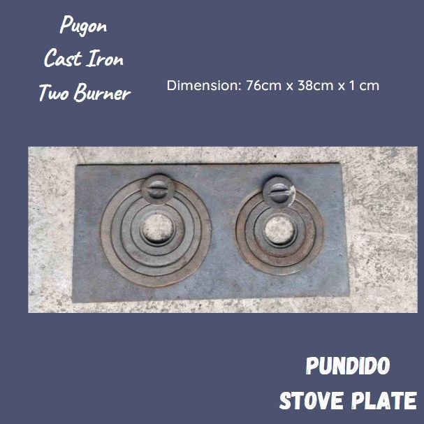 Pugon Lutuan Cast Iron Pundido Stove Plate Two Burner | Lazada PH