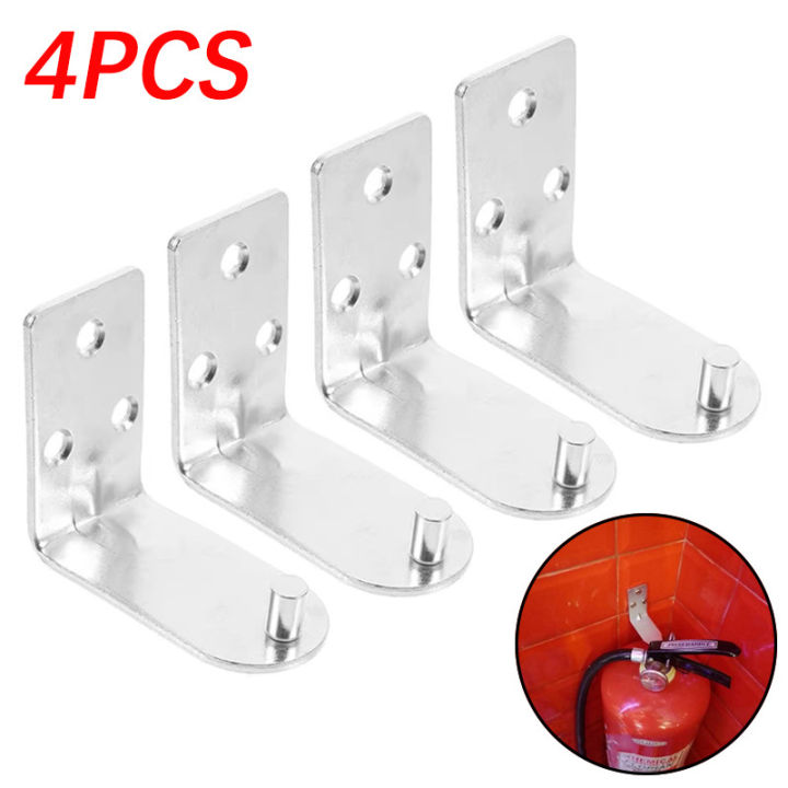 1/2/4Pcs L-shaped Fire Extinguisher Storage Holder Wall Mount Iron ...